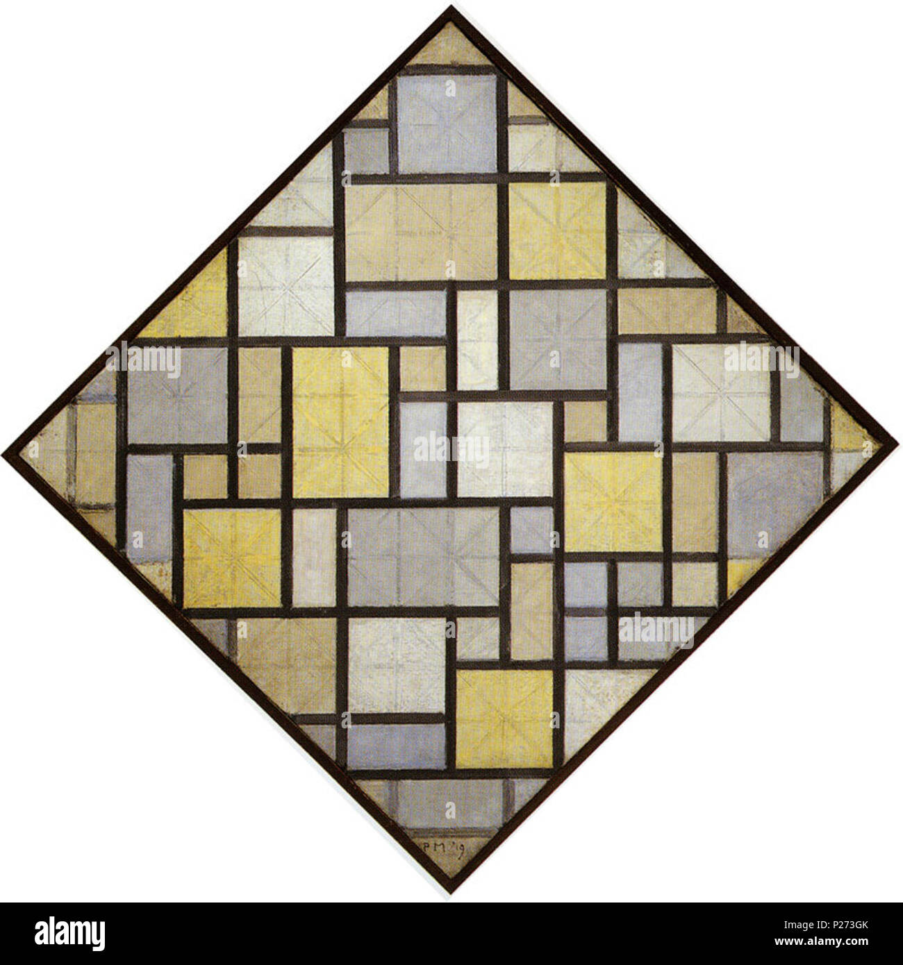 . Composition with raster 5 - rhombus, composition with colors ...