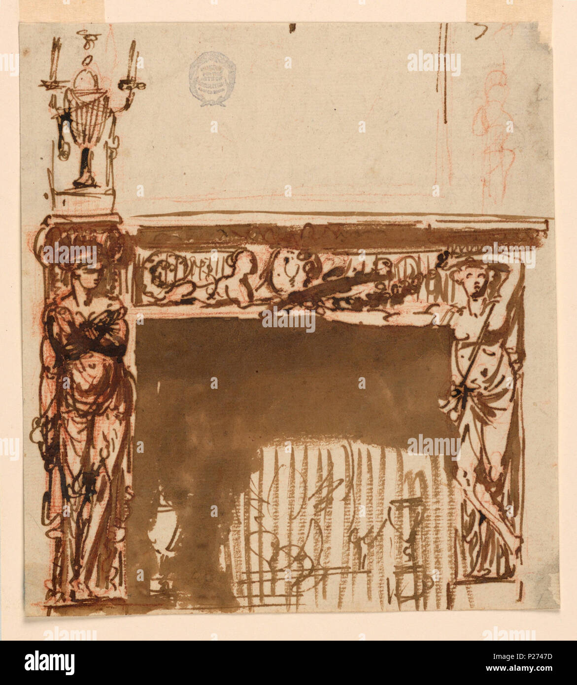 . English: Drawing . before 1896 (acquired date) 84 Drawing (CH ...