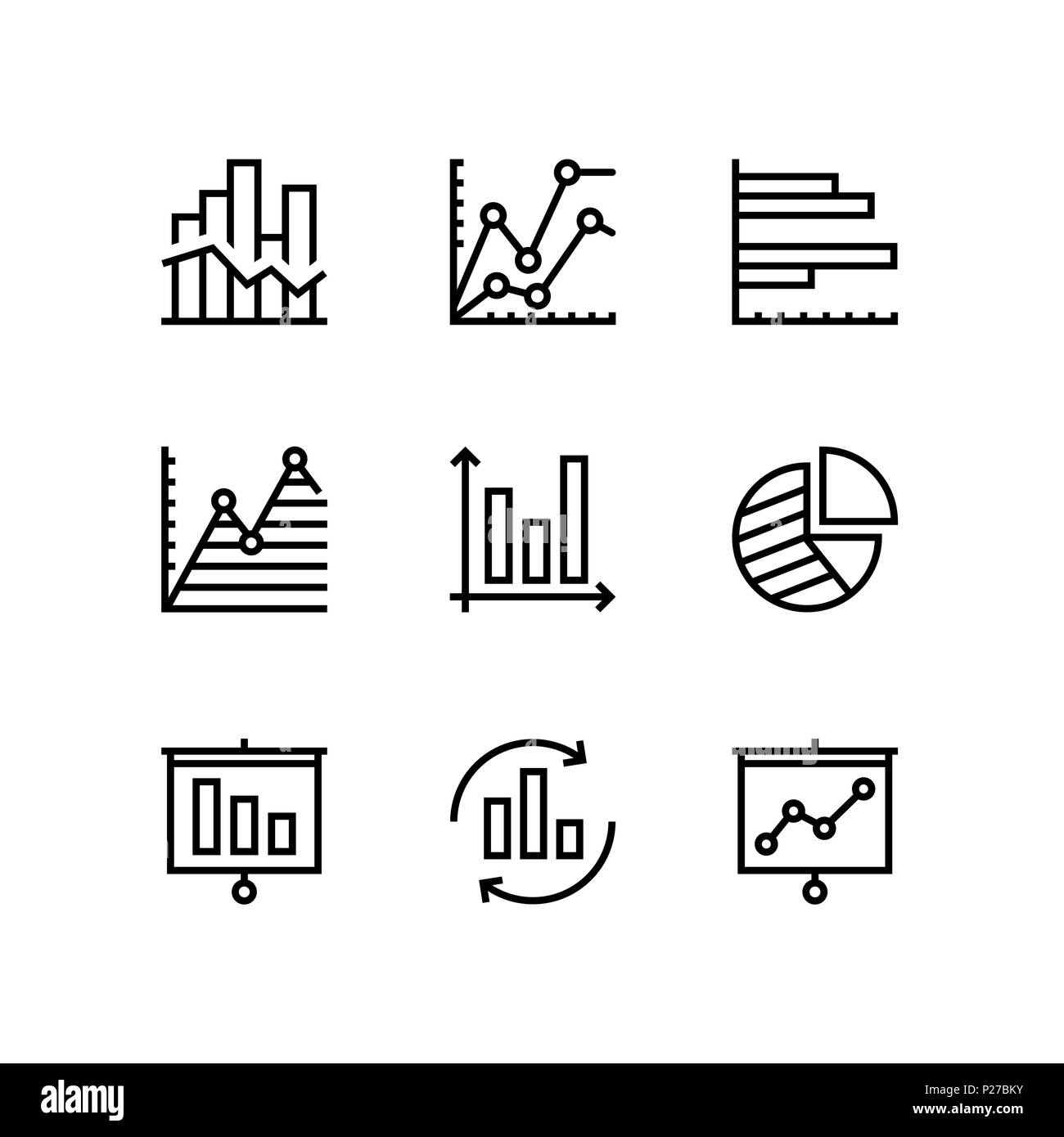 Chart infographic down Cut Out Stock Images & Pictures - Alamy