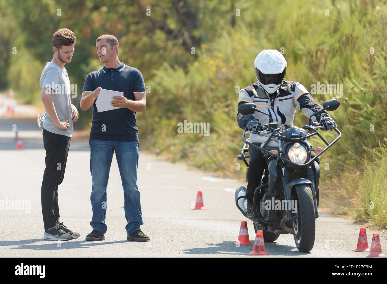 motorbike test drive Stock Photo - Alamy