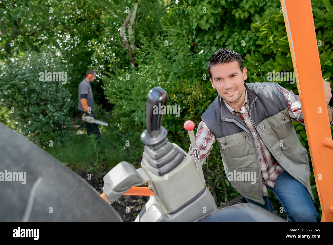Gardeners at work Stock Photo - Alamy