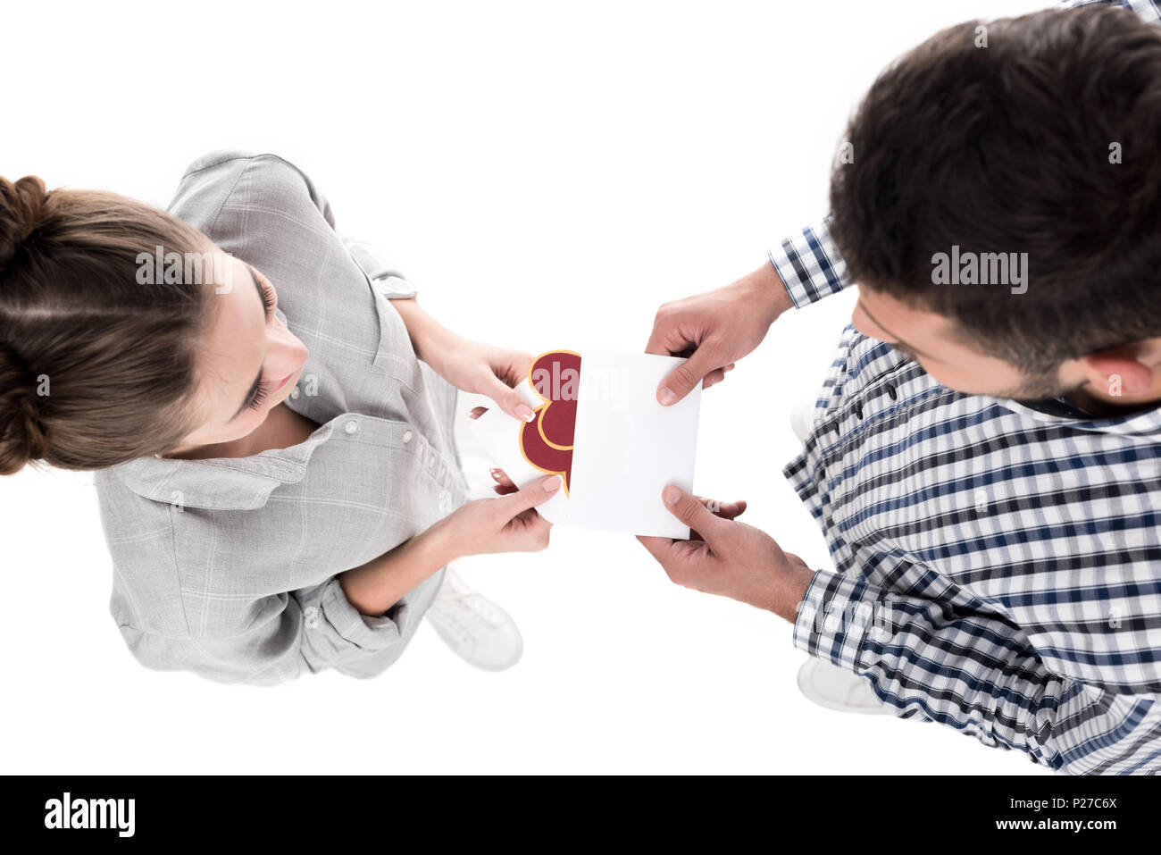 Overhead shot attractive young couple hi-res stock photography and ...