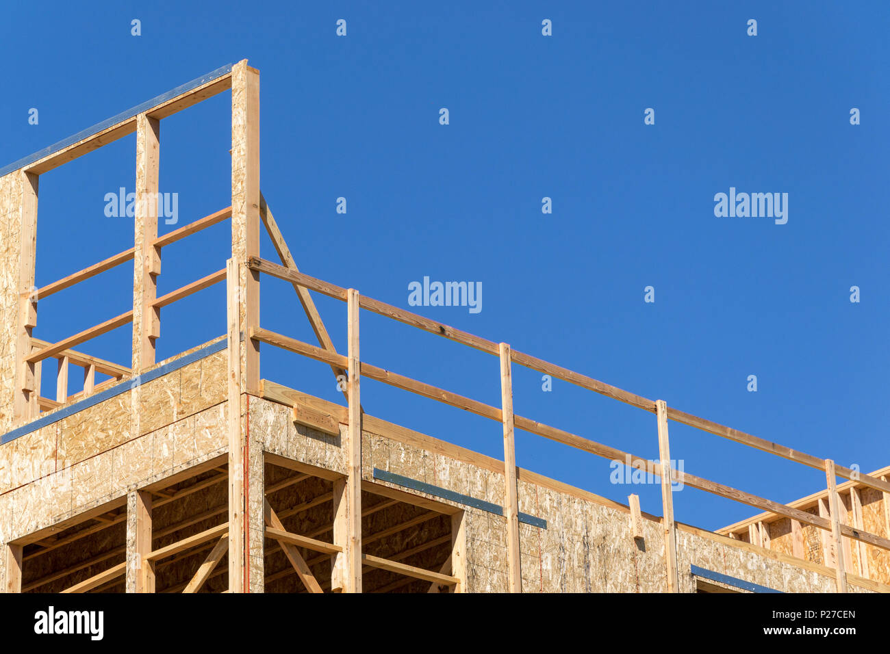 New american construction home framing Stock Photo - Alamy