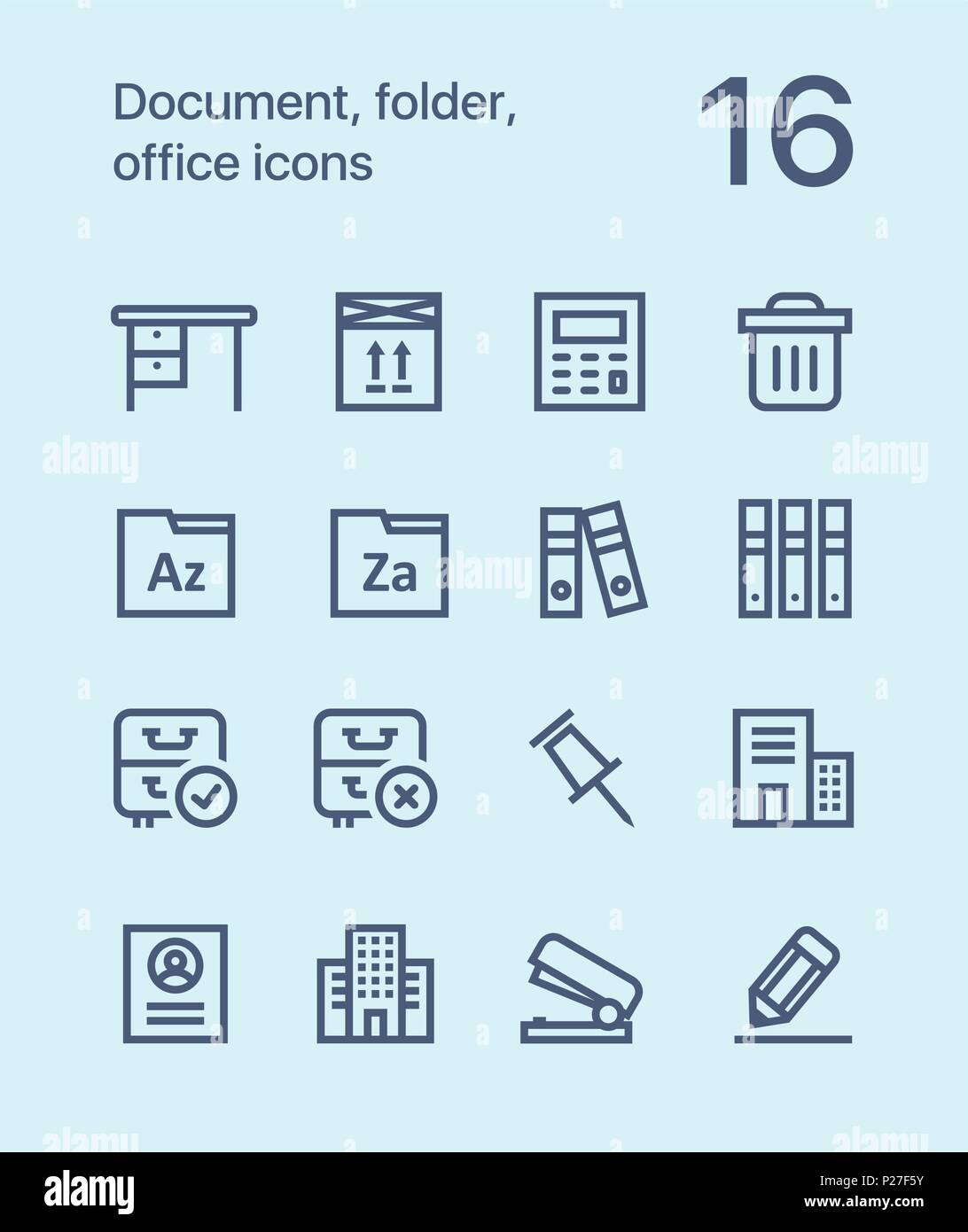 Outline Document, folder, office icons for web and mobile design pack 3 ...