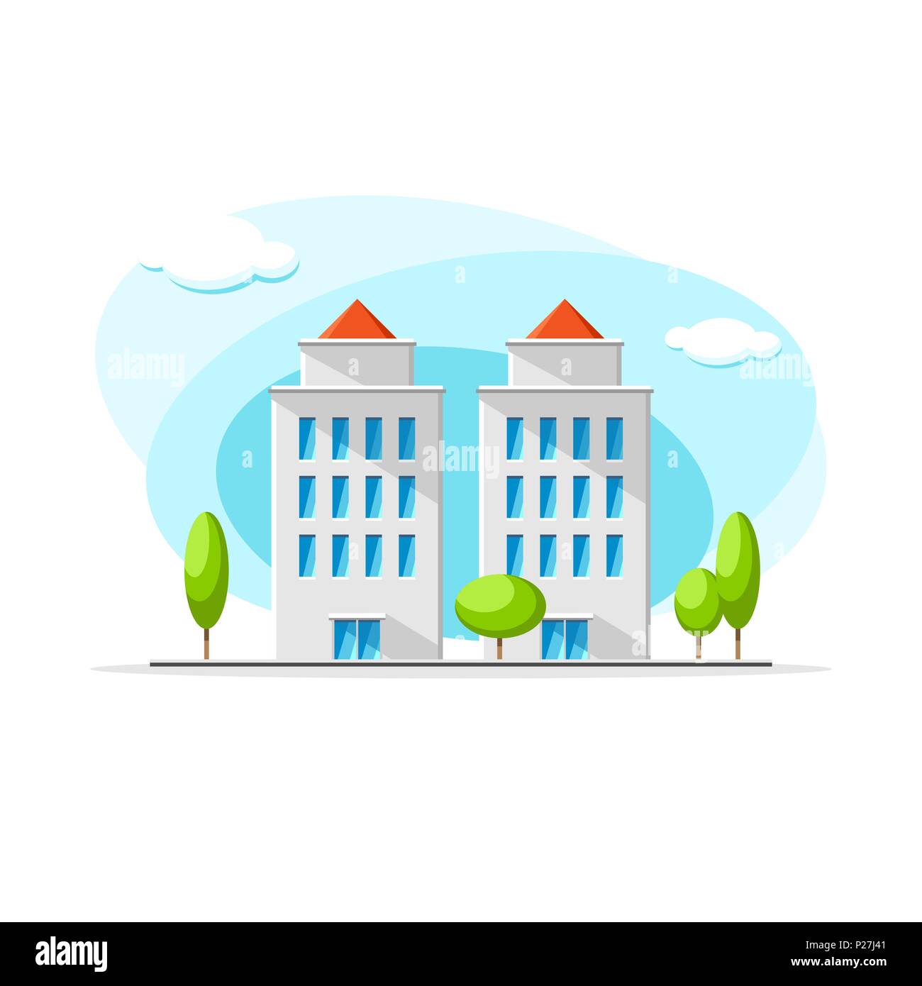 Modern residential architecture on Cut Out Stock Images & Pictures - Alamy