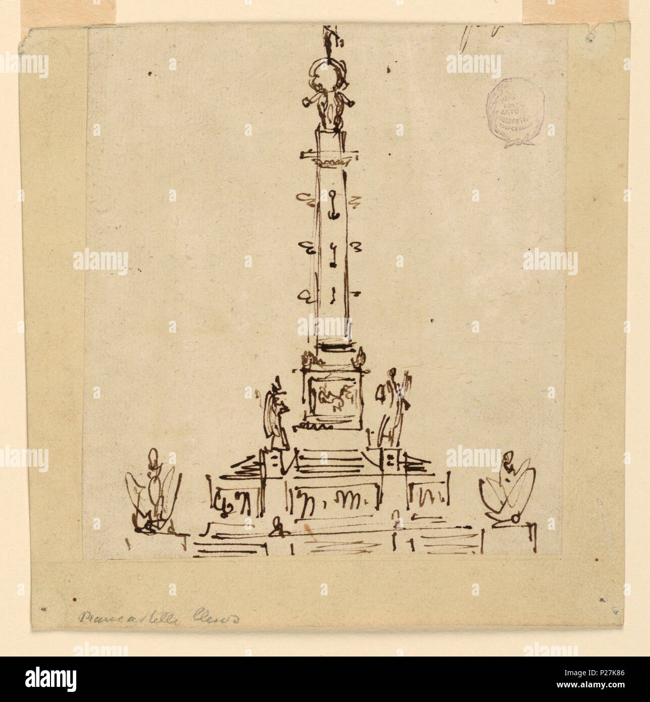 . English: Drawing, Victory monument . English: Vertical rectangle. A ...