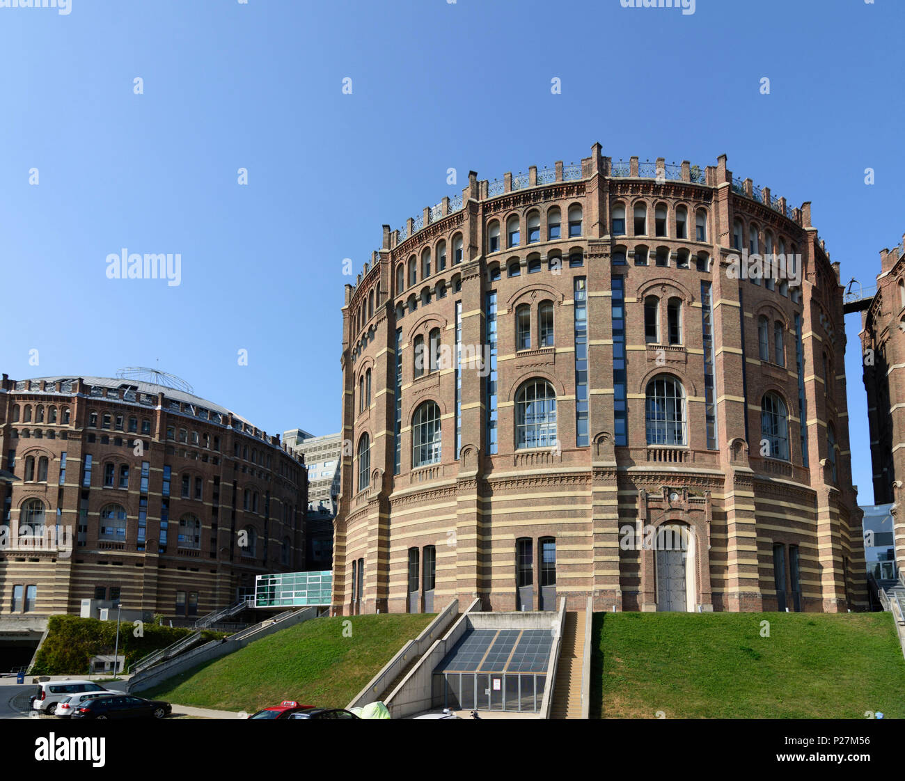 Vienna Simmering Gasometer Architecture High Resolution Stock ...