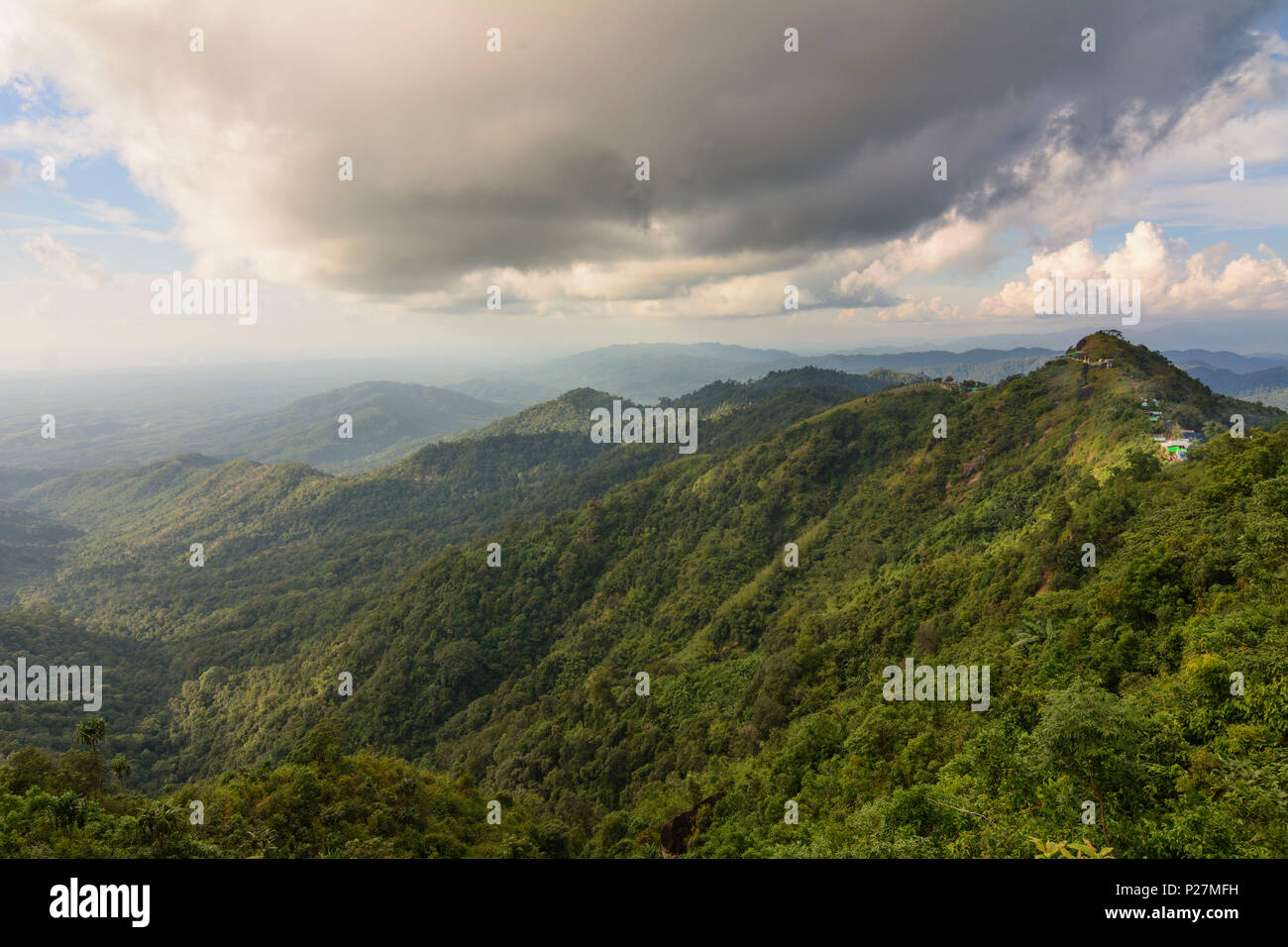 Kyaikto, jungle, mountain ranges near mount Kyaiktiyo Pagoda (Golden ...