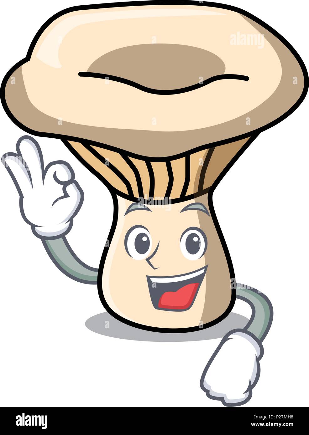 Okay milk mushroom character cartoon Stock Vector Image & Art - Alamy