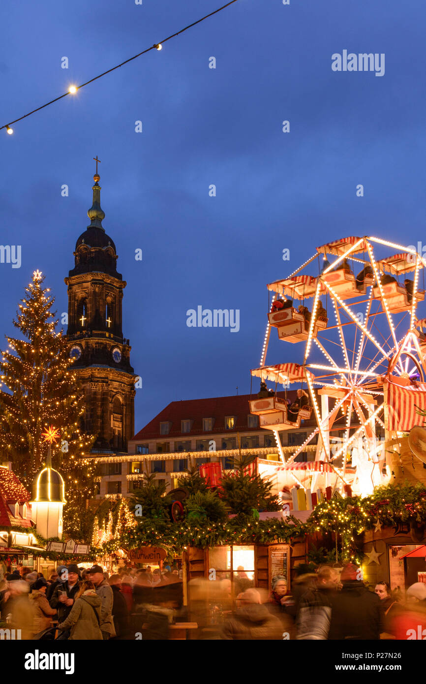Striezelmarkt christmas market at altmarkt hi-res stock photography and ...