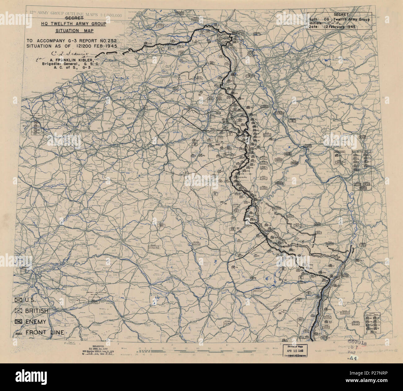 (February 12, 1945), HQ Twelfth Army Group situation map. LOC ...