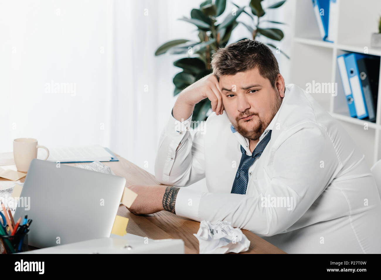 Fat businessman hi-res stock photography and images - Alamy