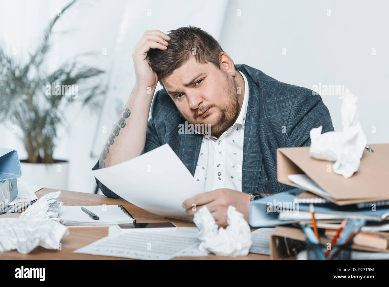 Fat obese man in suit hi-res stock photography and images - Alamy