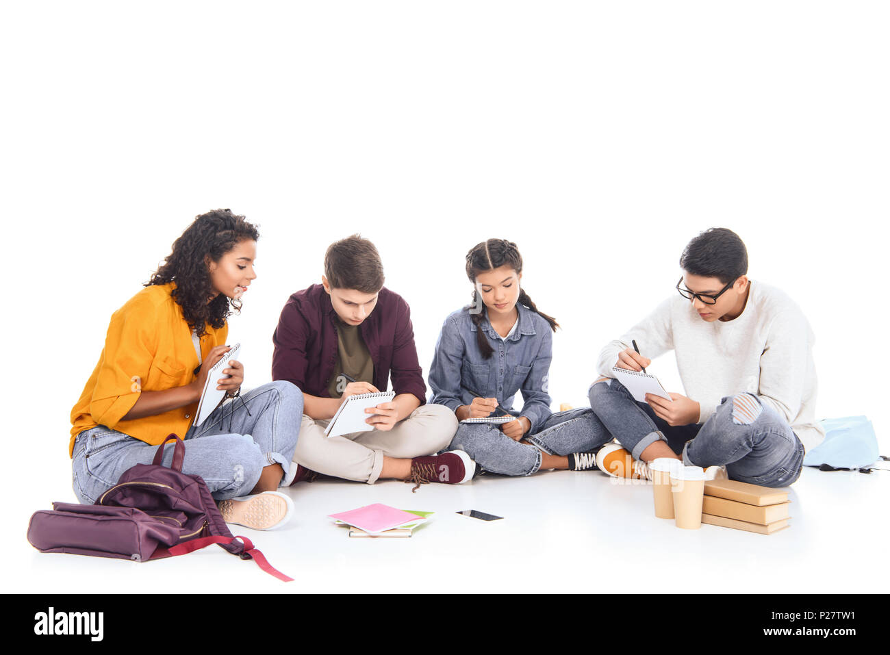 Asian teens homework hi-res stock photography and images - Alamy