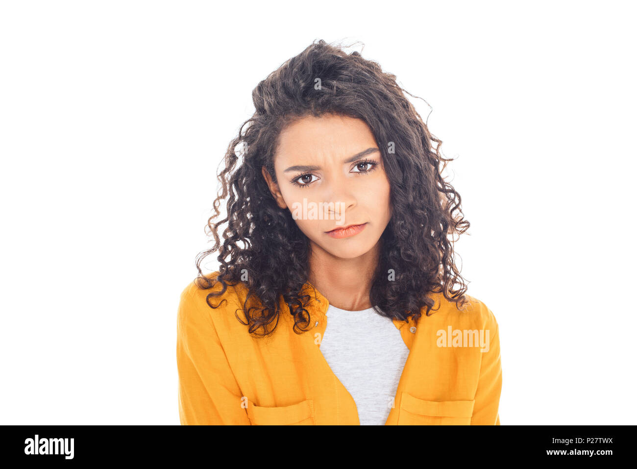 Girl hair cut sad hi-res stock photography and images - Alamy
