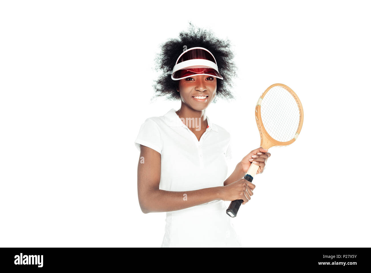 Beautiful young happy tennis Cut Out Stock Images & Pictures - Alamy