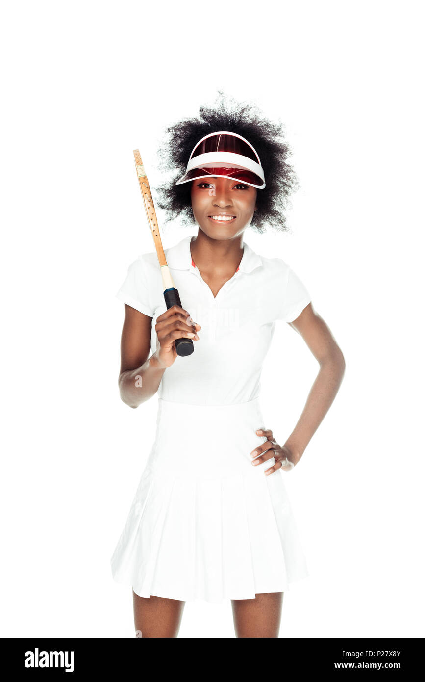 African american female tennis racket Cut Out Stock Images & Pictures ...