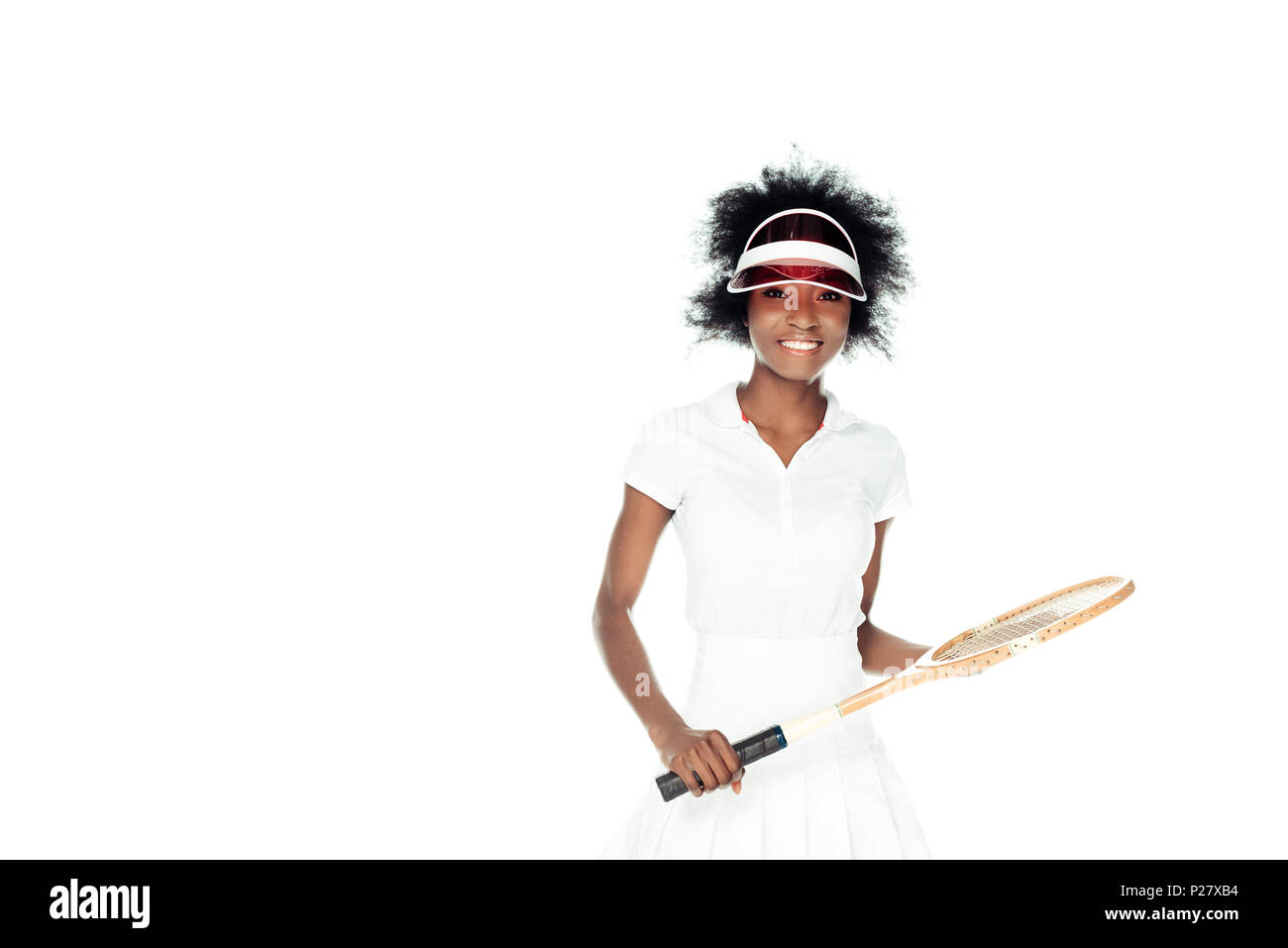 African american female tennis racket Cut Out Stock Images & Pictures ...