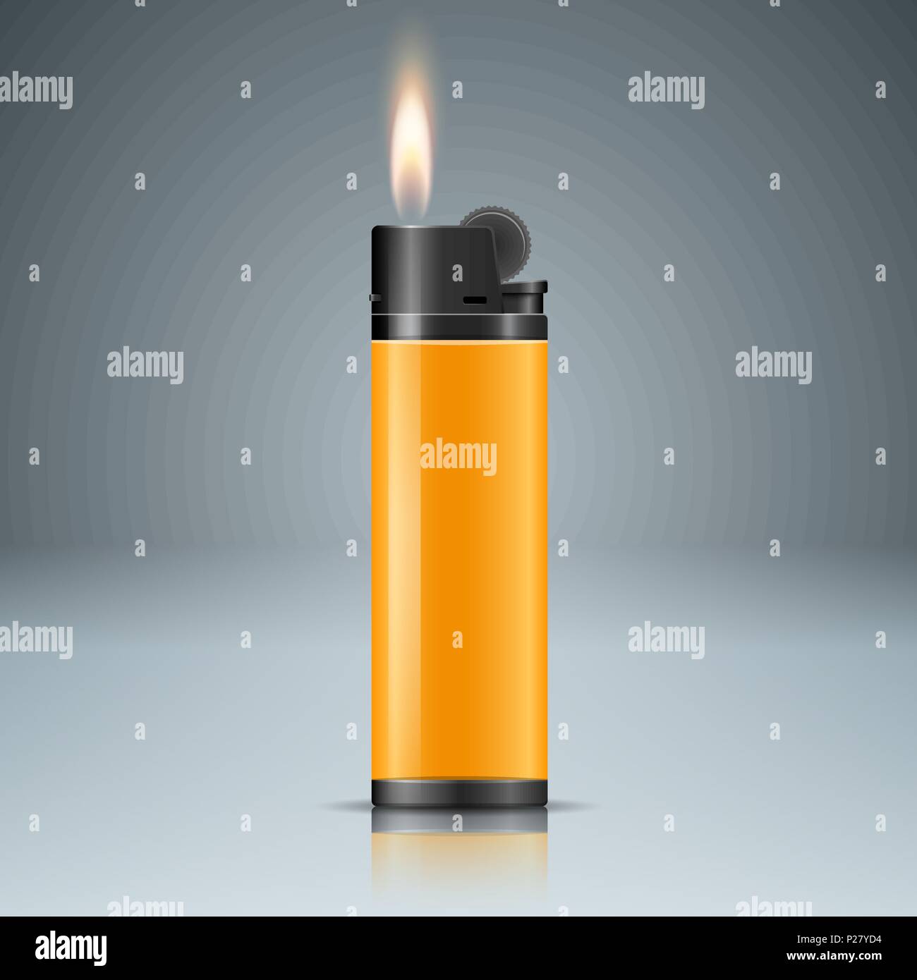 Realistic lighter - business infographic and marketing icon Stock ...