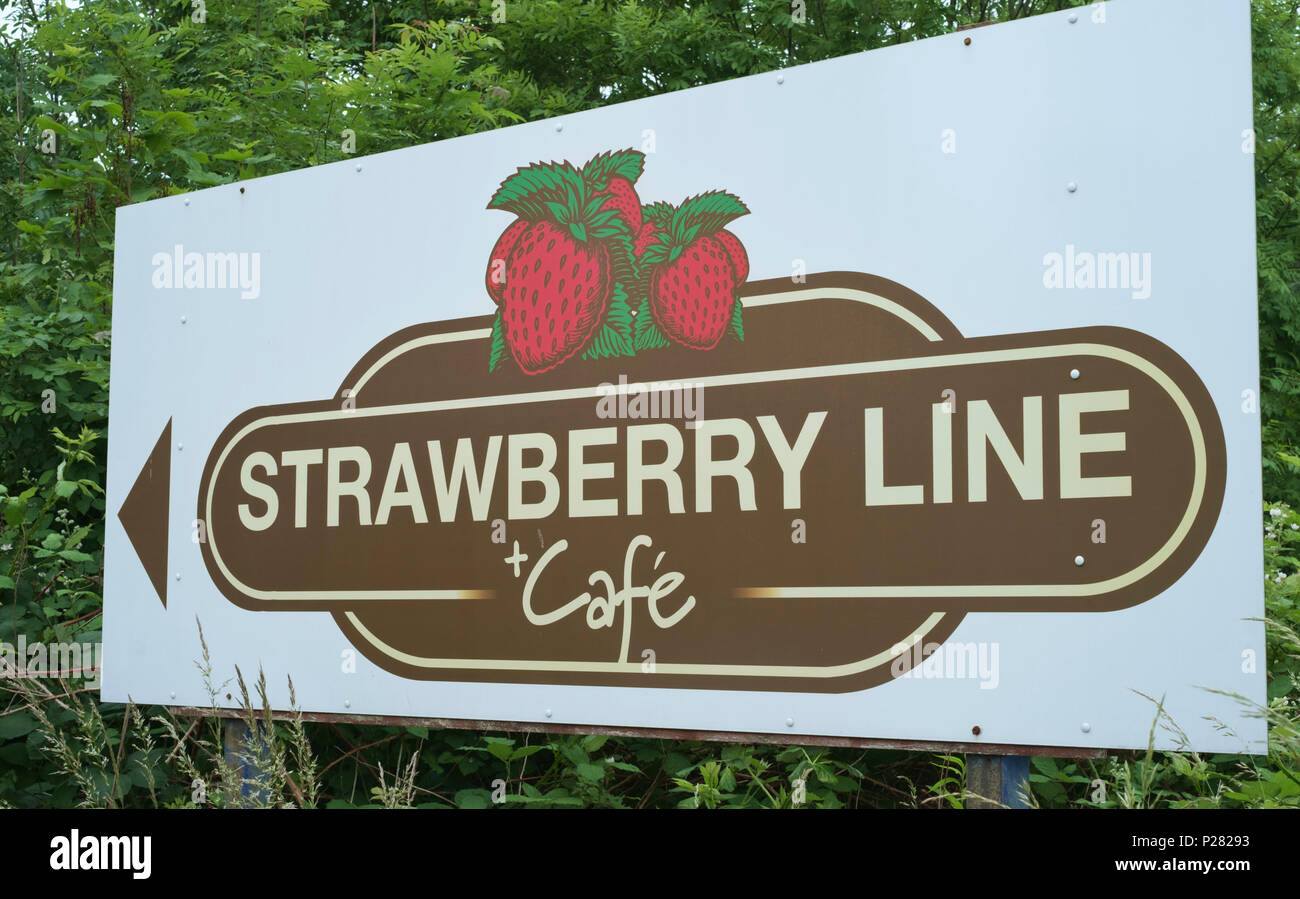 The Strawberry line path at Yatton somerset England UK Stock Photo - Alamy