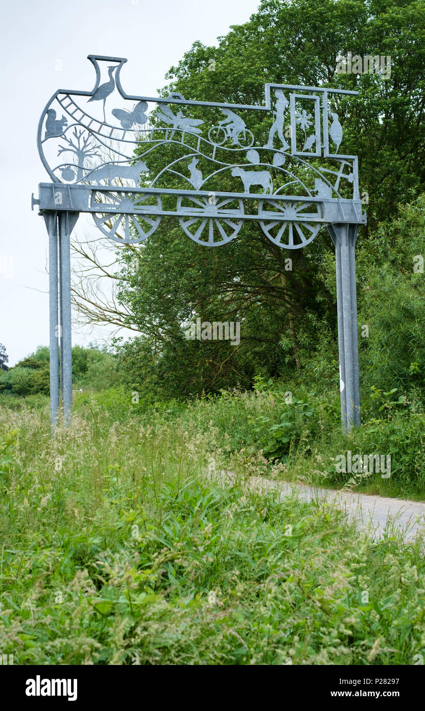 The Strawberry line path at Yatton somerset England UK Stock Photo - Alamy