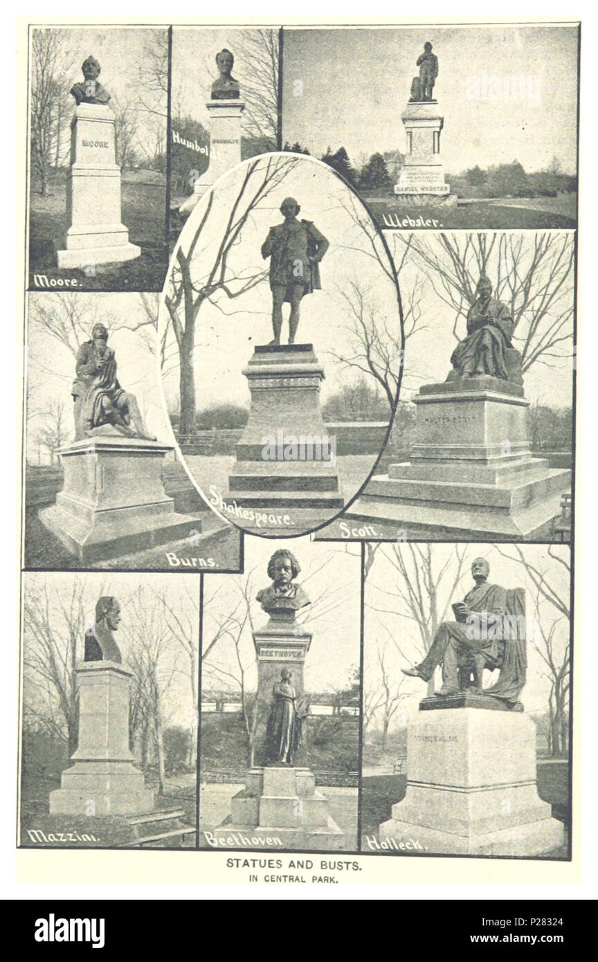 (King1893NYC) pg174 CENTRAL PARK, STATUES AND BUSTS Stock Photo - Alamy