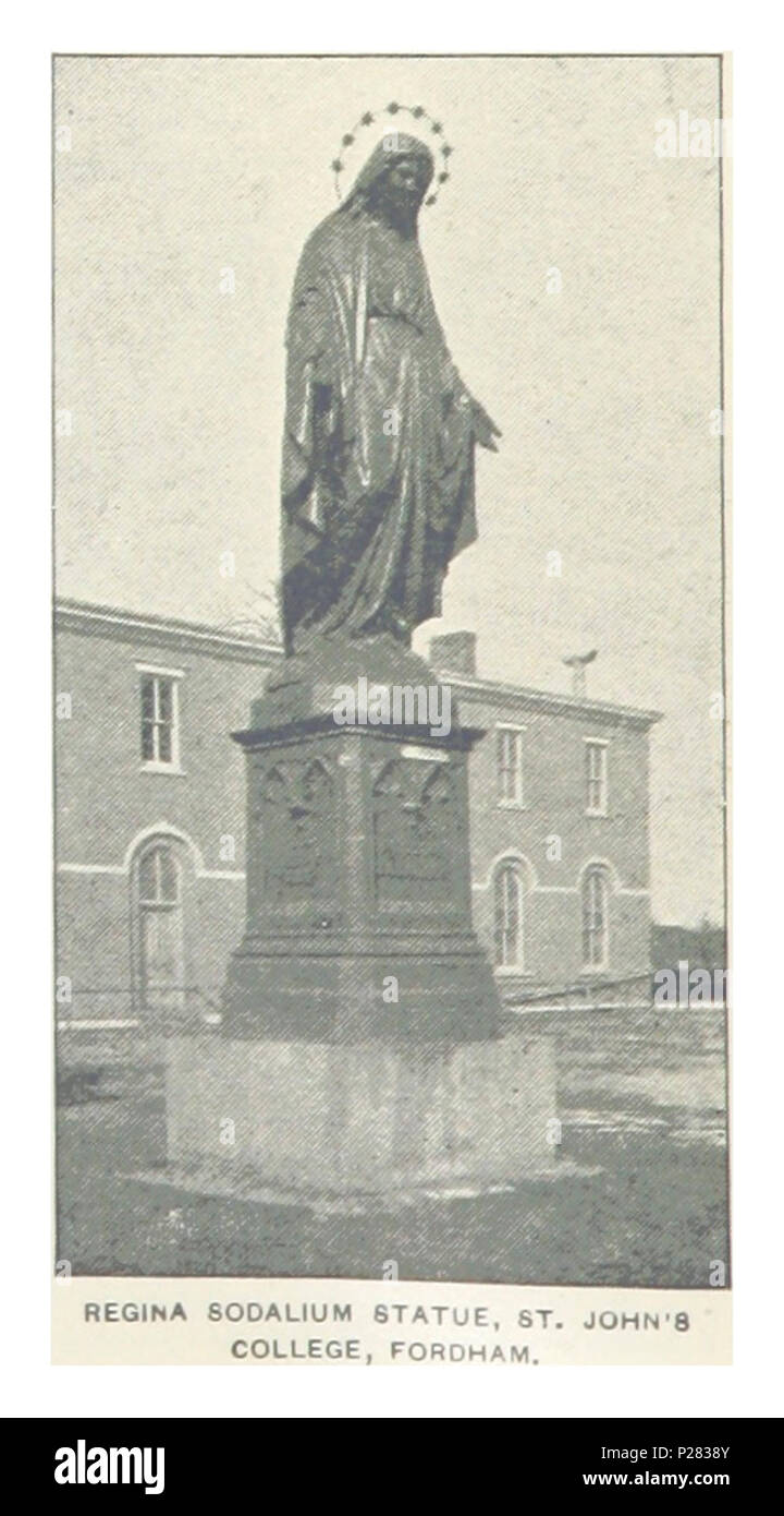 (King1893NYC) pg190 REGINA SODALIUM STATUE. ST. JOHN'S COLLEGE, FORDHAM ...
