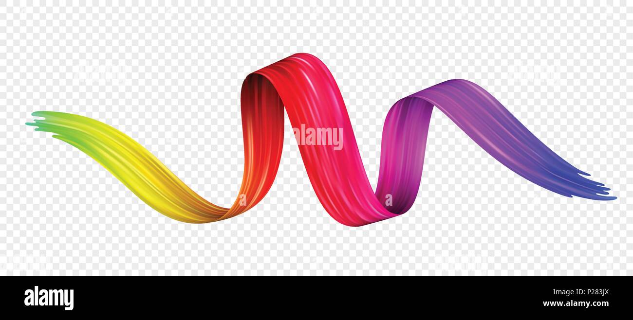 Color brushstroke oil or acrylic paint design element. Vector ...