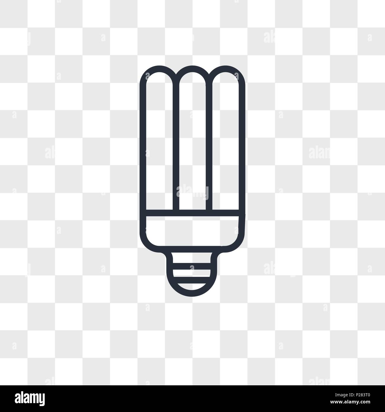 Light bulb vector icon isolated on transparent background, Light bulb logo concept Stock Vector ...
