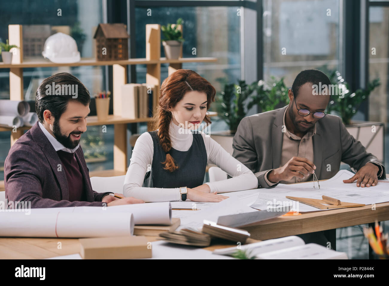 Team of architects working together hi-res stock photography and images ...