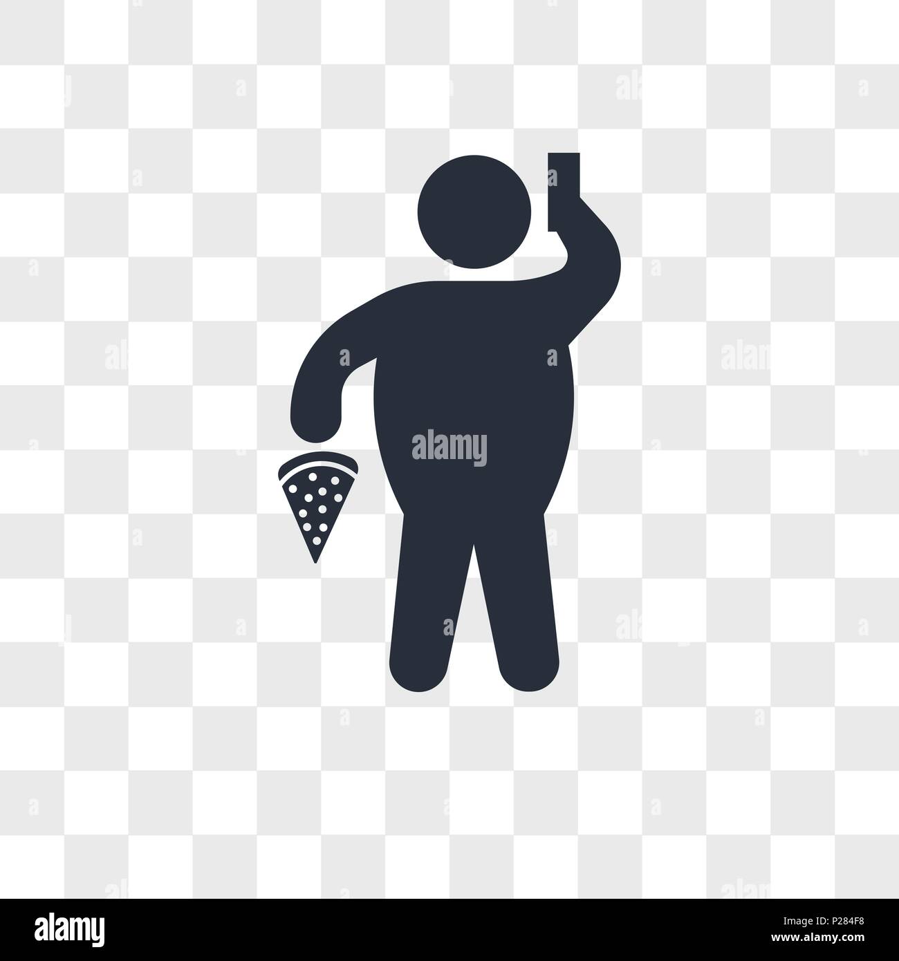 Fat man with pizza and telephone icon vector vectors hi-res stock ...