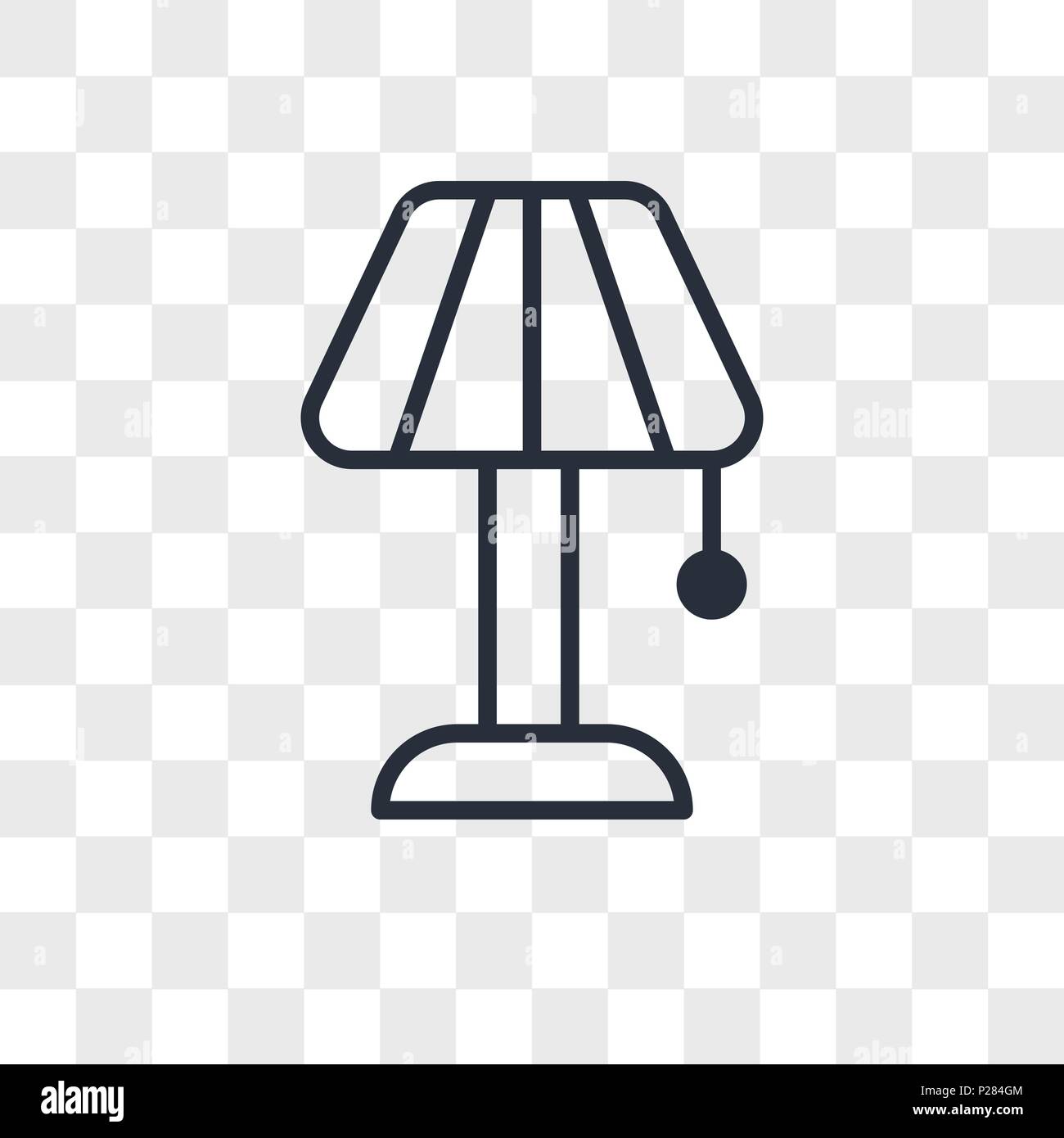 Lamp vector icon isolated on transparent background, Lamp logo concept ...