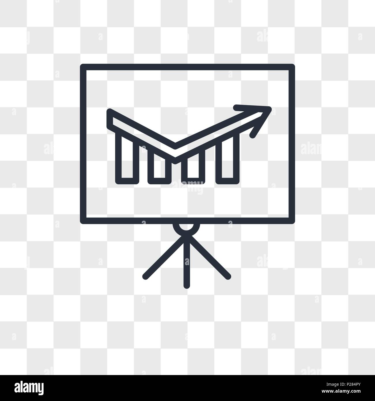 Presentation vector icon isolated on transparent background ...