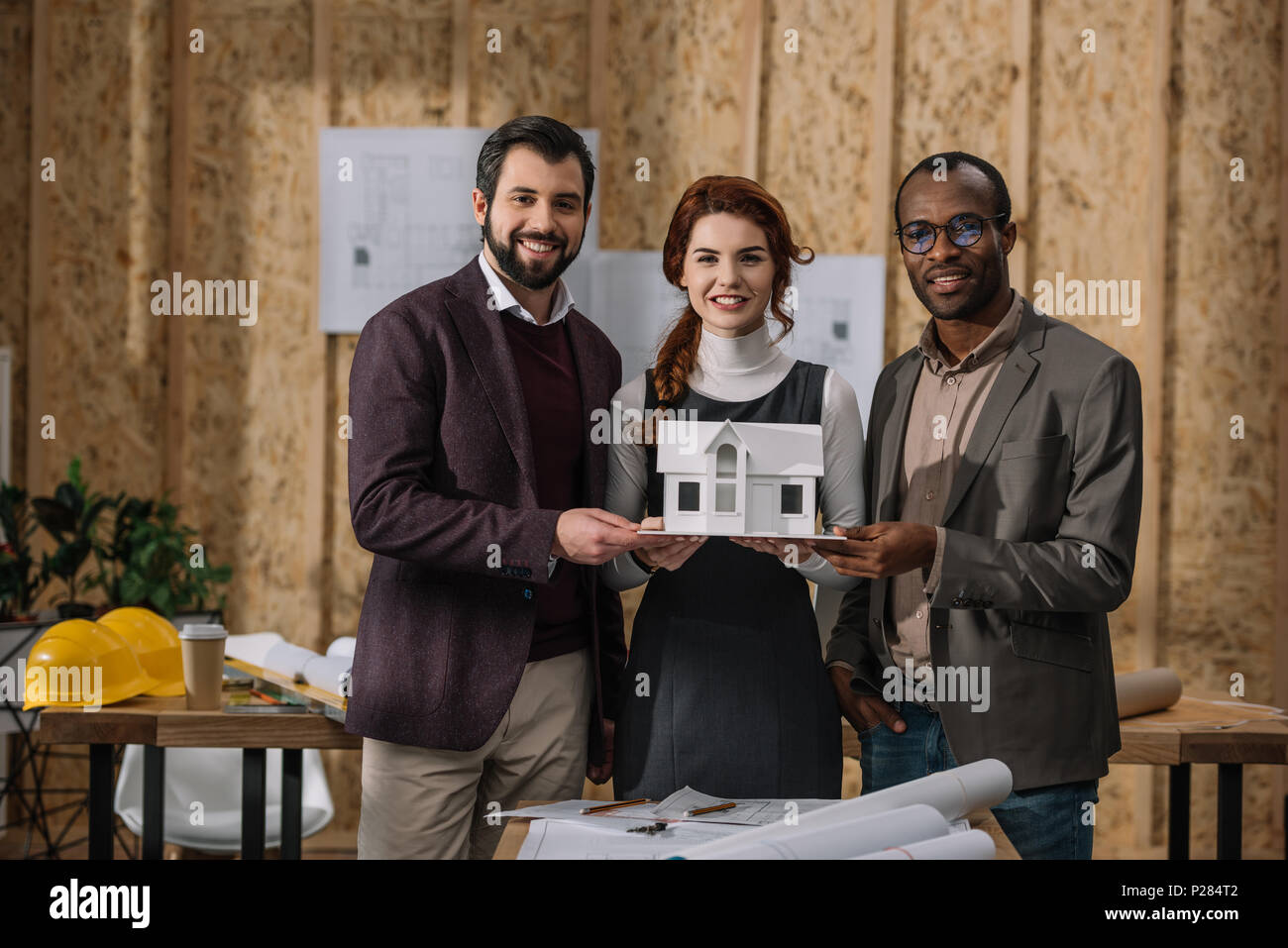 Team architects building model hi-res stock photography and images - Alamy
