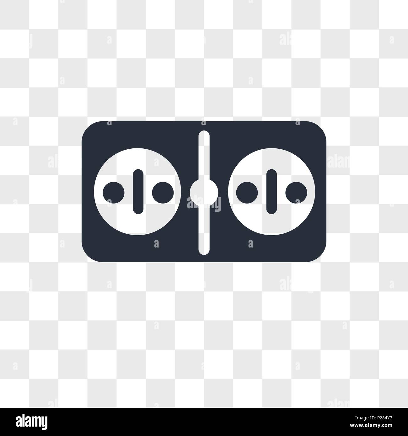 Plugs vector icon isolated on transparent background, Plugs logo ...