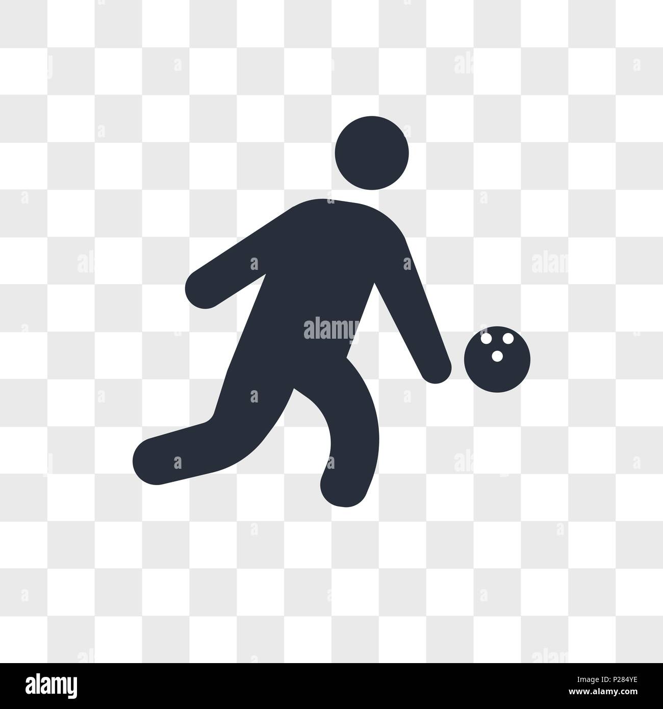 Bowling vector icon isolated on transparent background, Bowling logo ...
