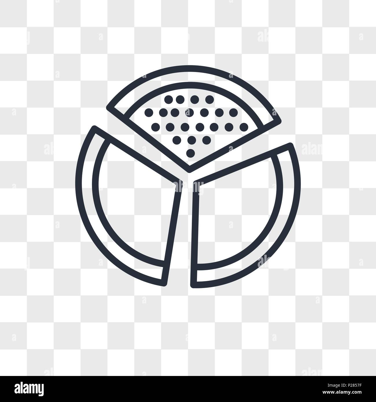 Pie chart vector icon isolated on transparent background, Pie chart ...