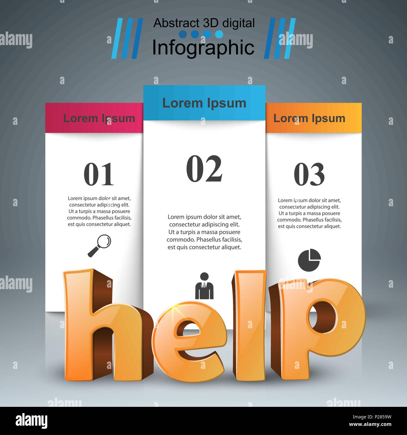 Help 3d business infographics Stock Vector Images - Alamy