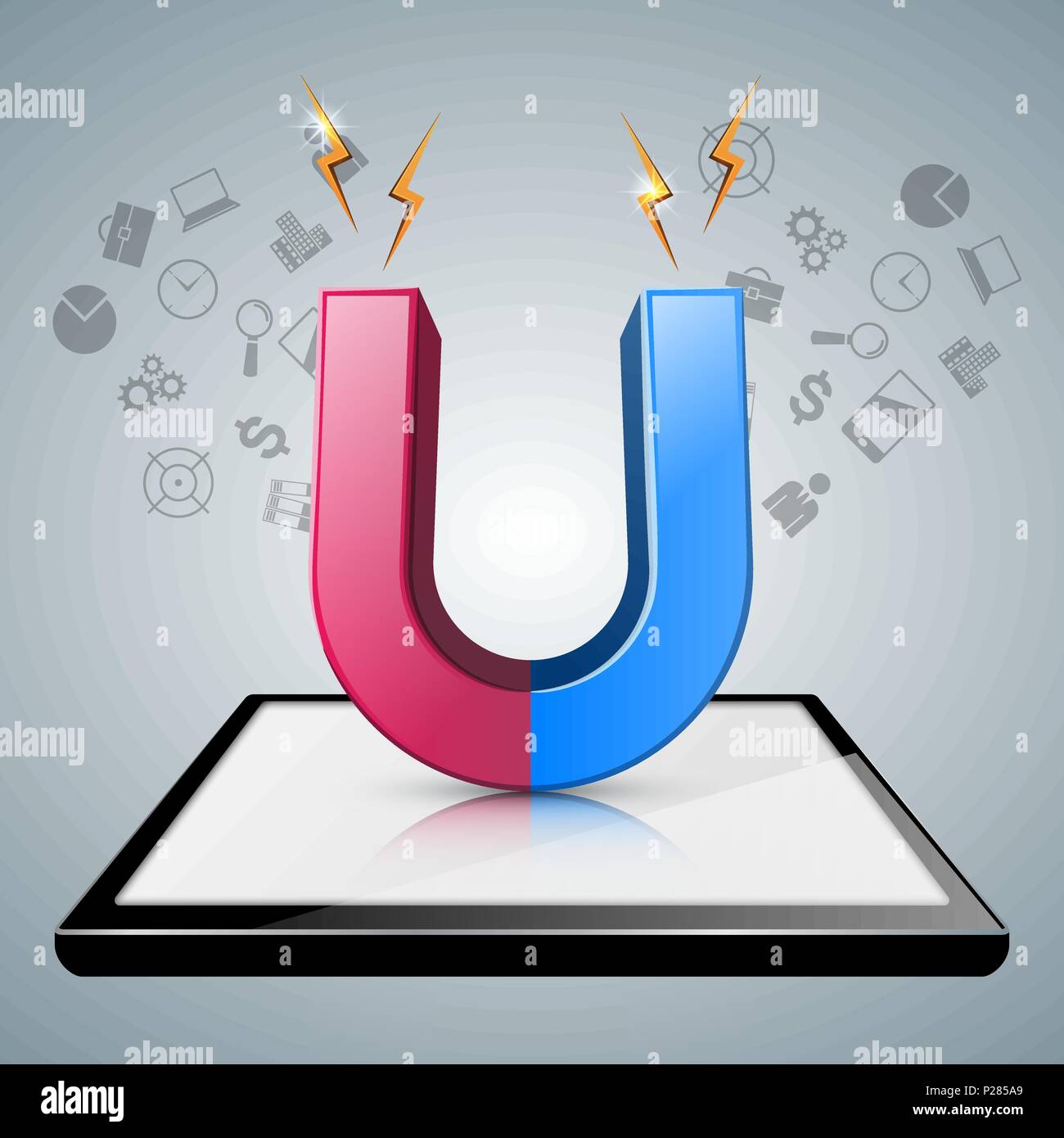 Magnet realistic icon. Business infographic Stock Vector Image & Art ...