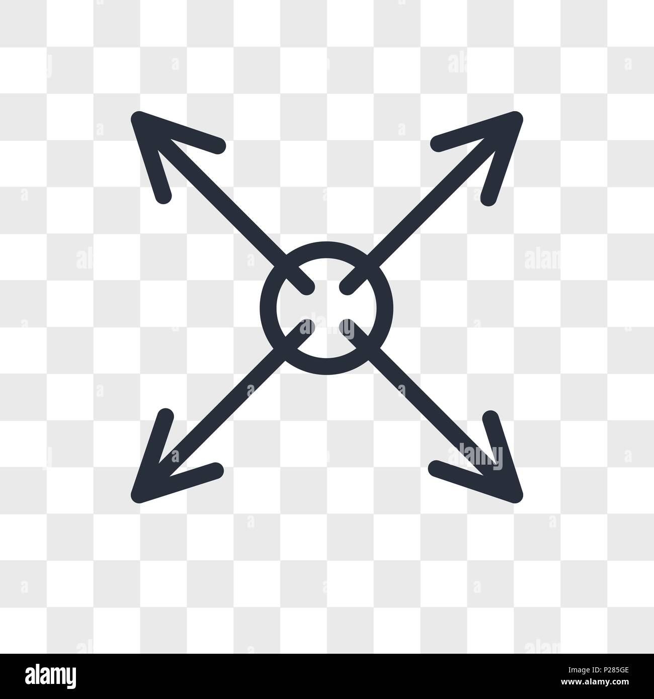 Expand vector icon isolated on transparent background, Expand logo ...