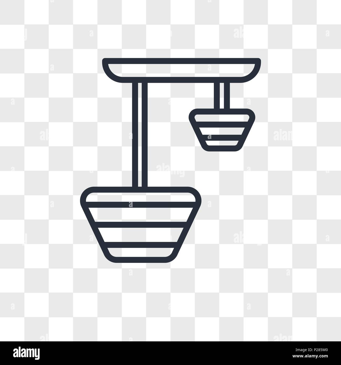 Lamp vector icon isolated on transparent background, Lamp logo concept ...