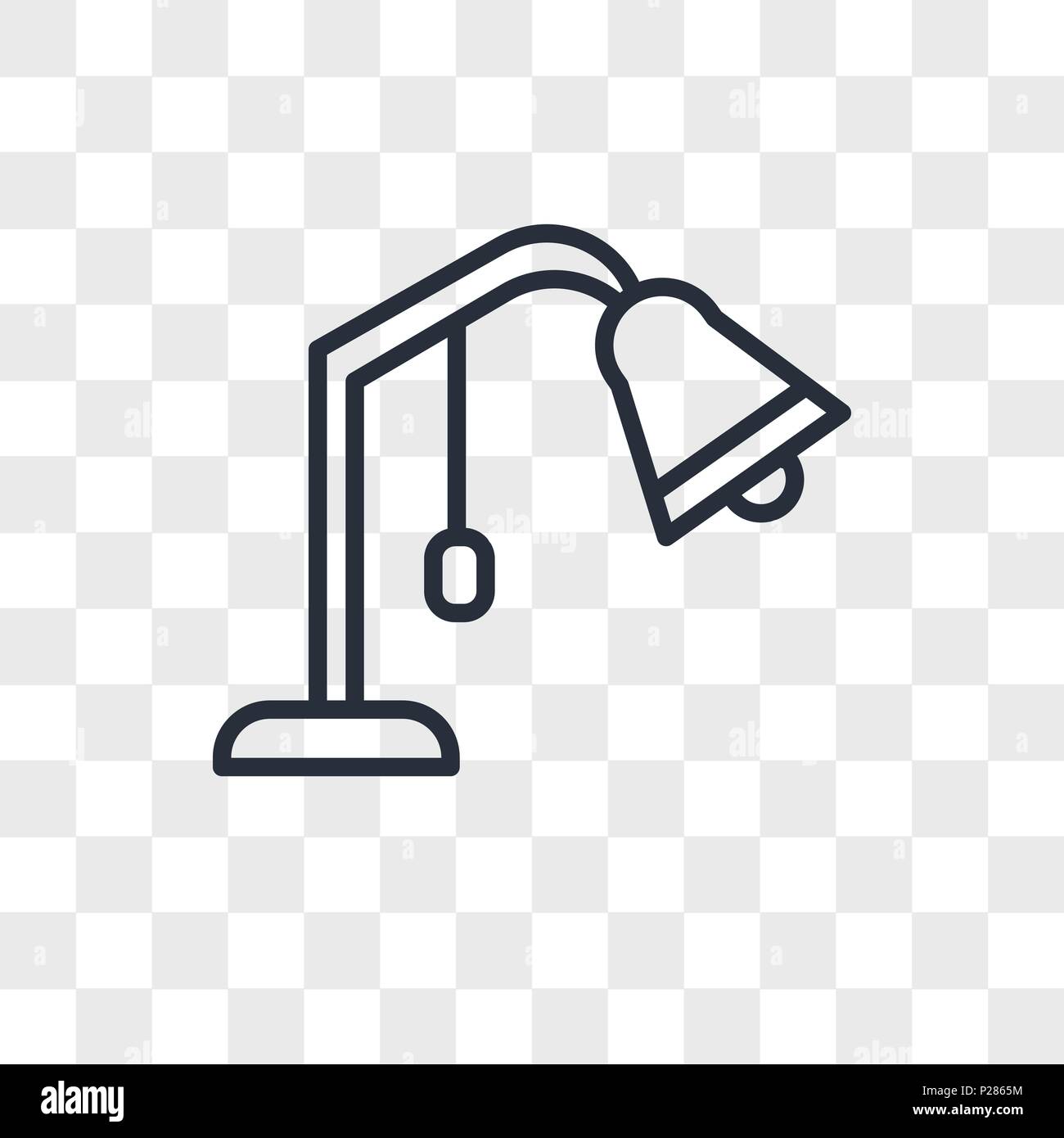 Lamp vector icon isolated on transparent background, Lamp logo concept ...