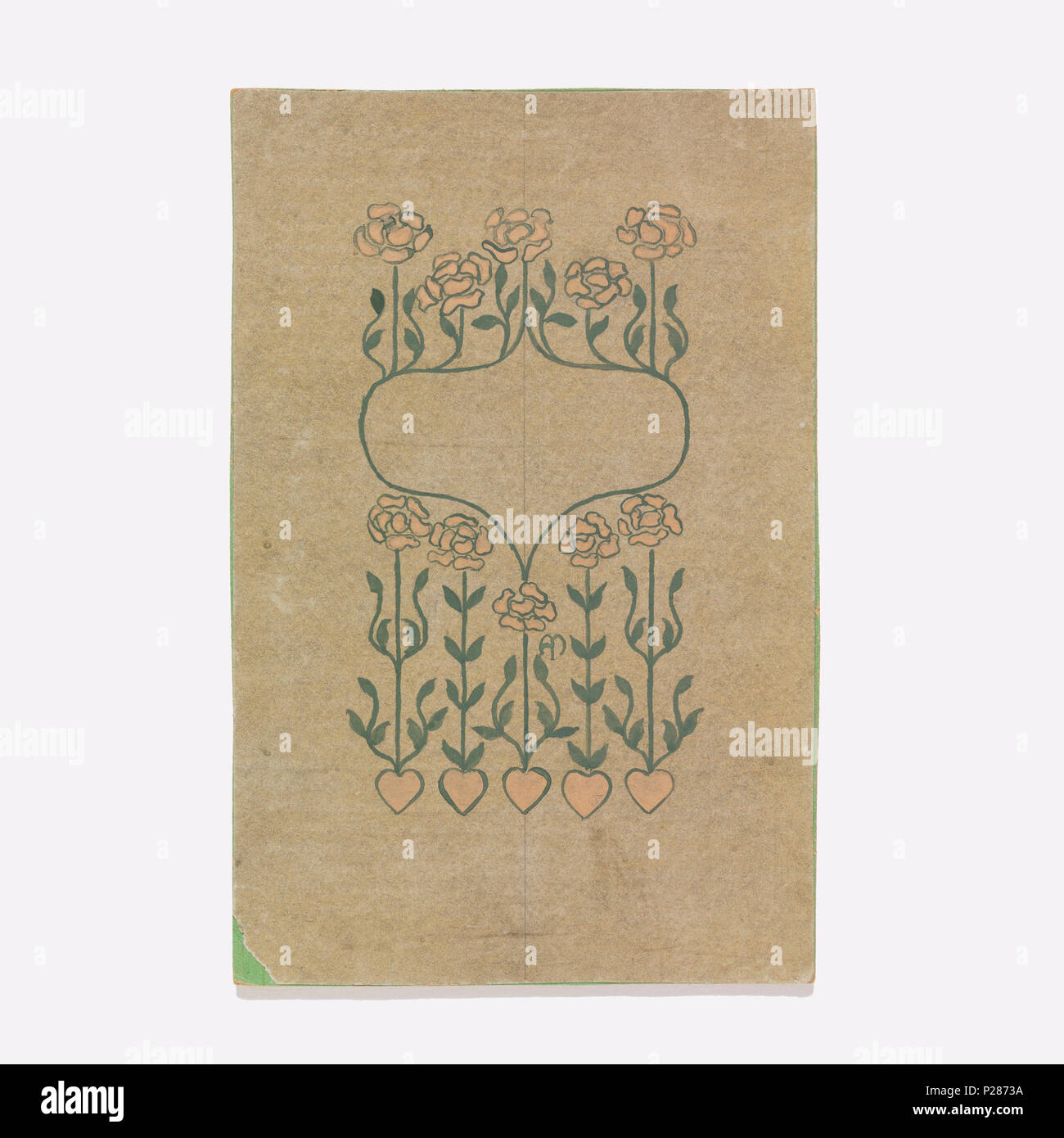 . English: Drawing, Design for a Book Cover, ca. 1897 . English: On ...