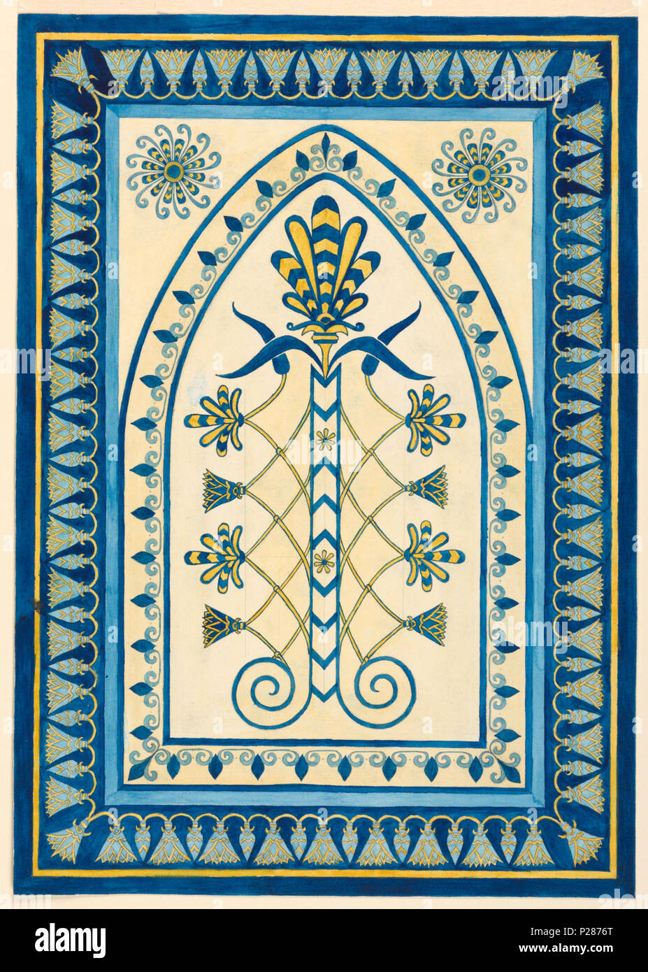 . English: Drawing, Design for a floor covering, about 1894 . English ...