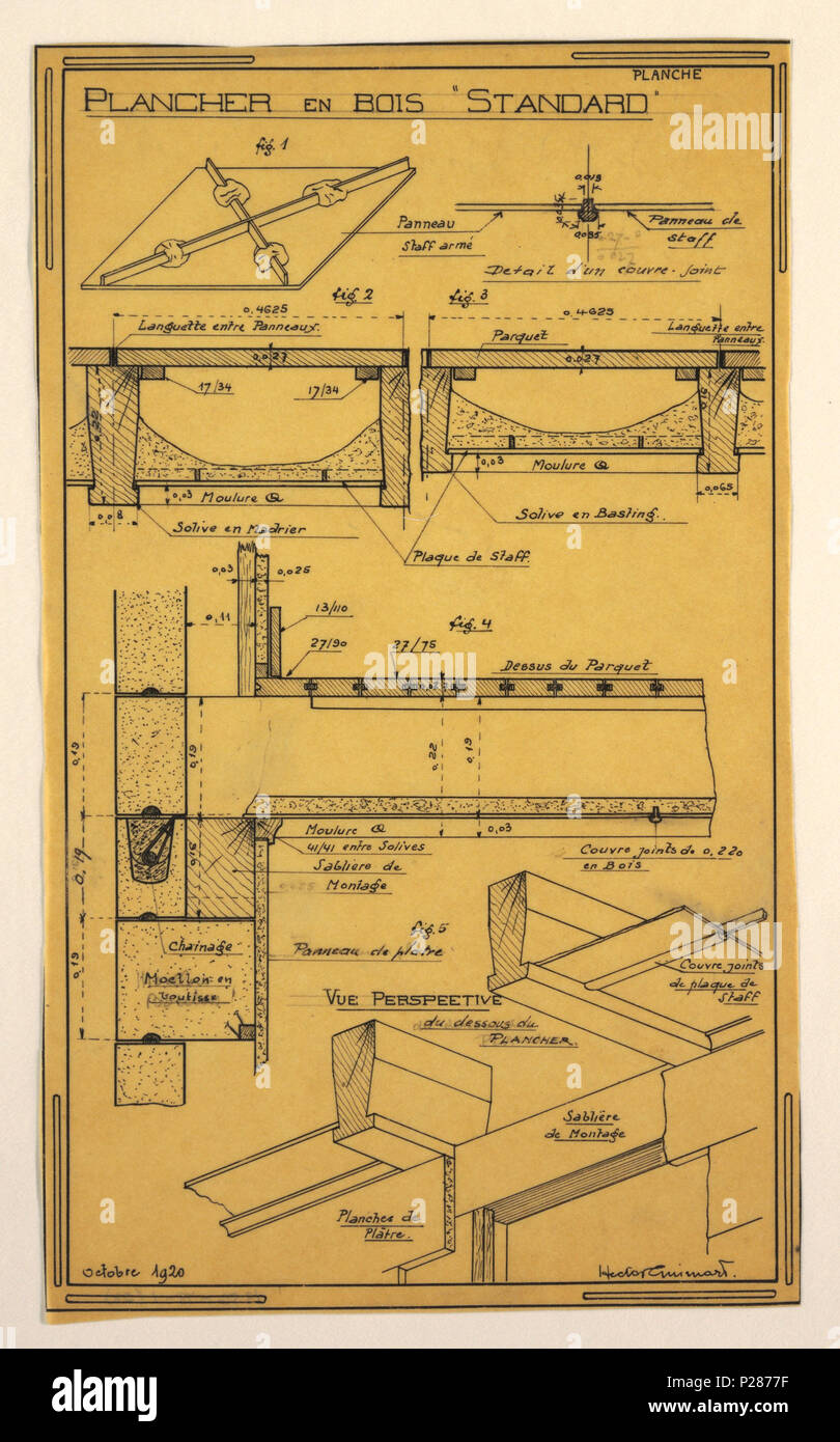English: Drawing, Design for a Mass-operational House Designed by ...
