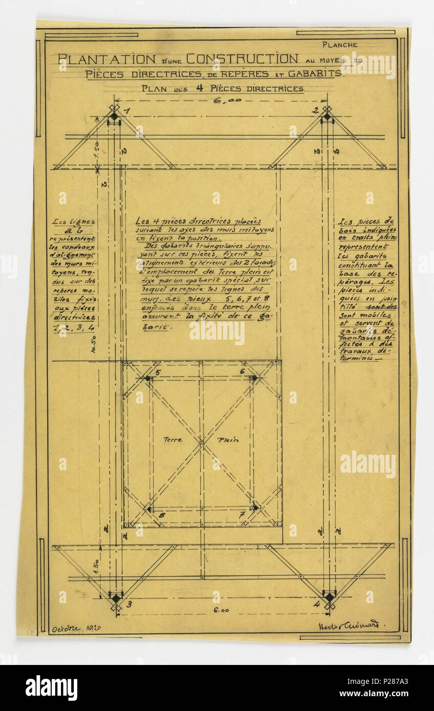 . English: Drawing, Design for a Mass-Operational House Designed by ...