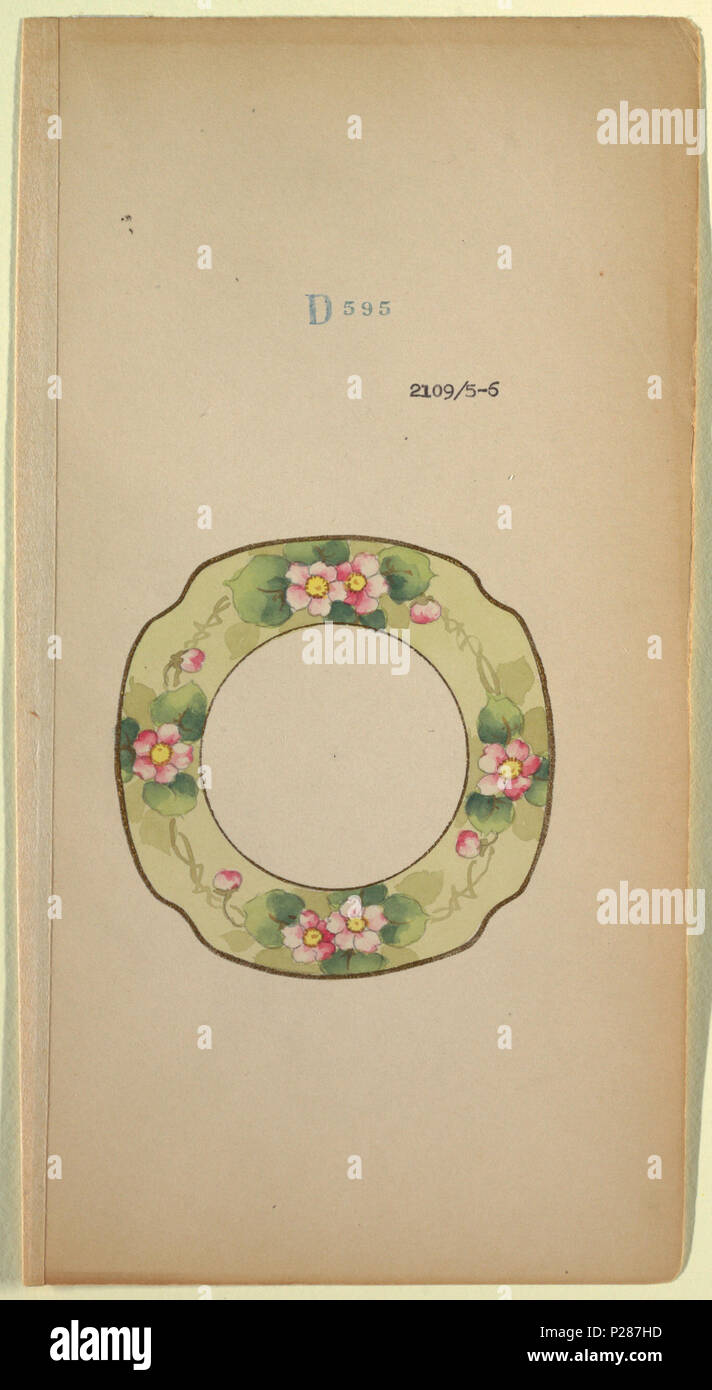 101 Drawing, Design for a Plate, 1880–1910 (CH 18804499 Stock Photo - Alamy