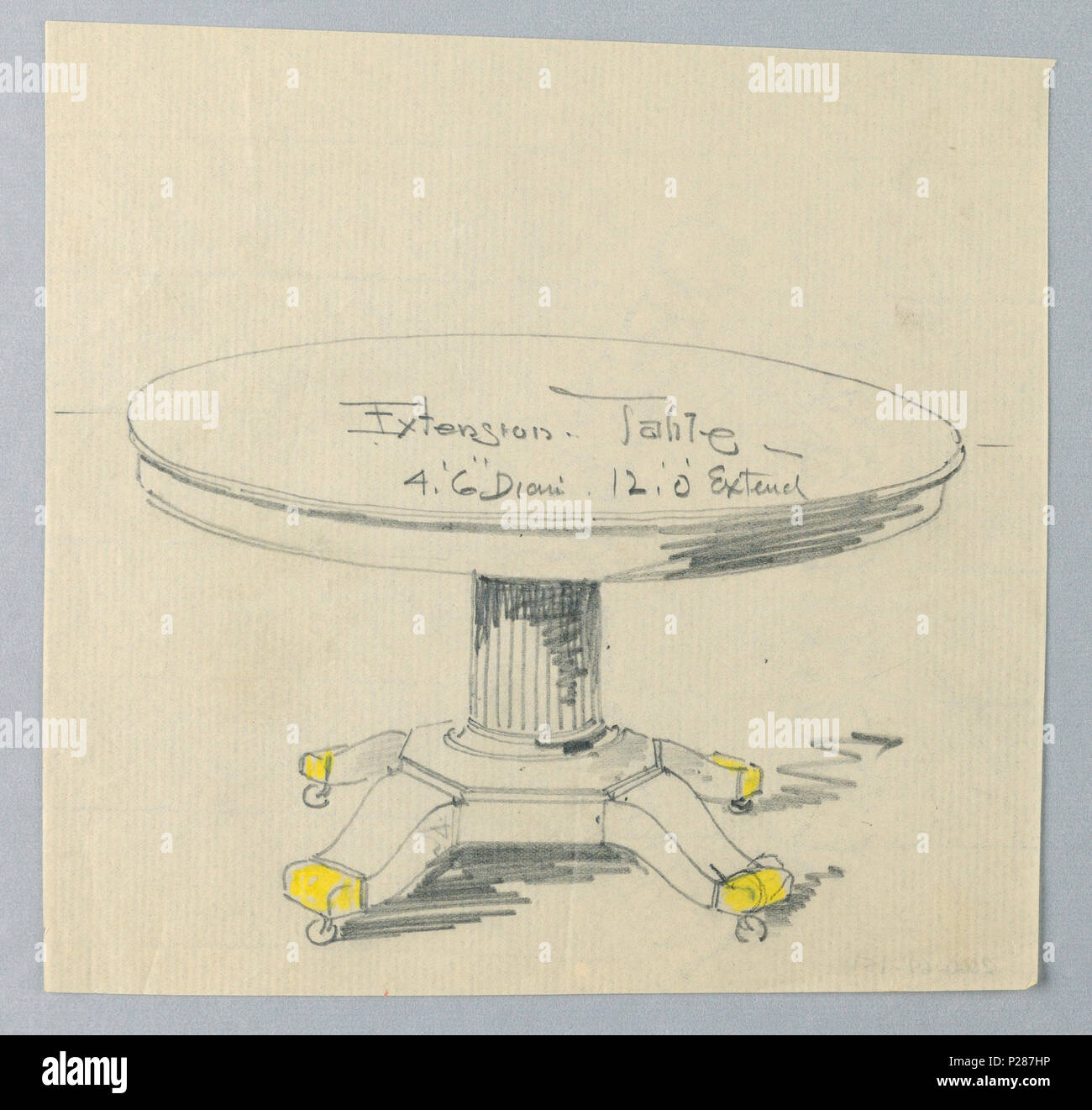 101 Drawing, Design for a Round Extension Table, 1900–05 (CH 18680857 ...