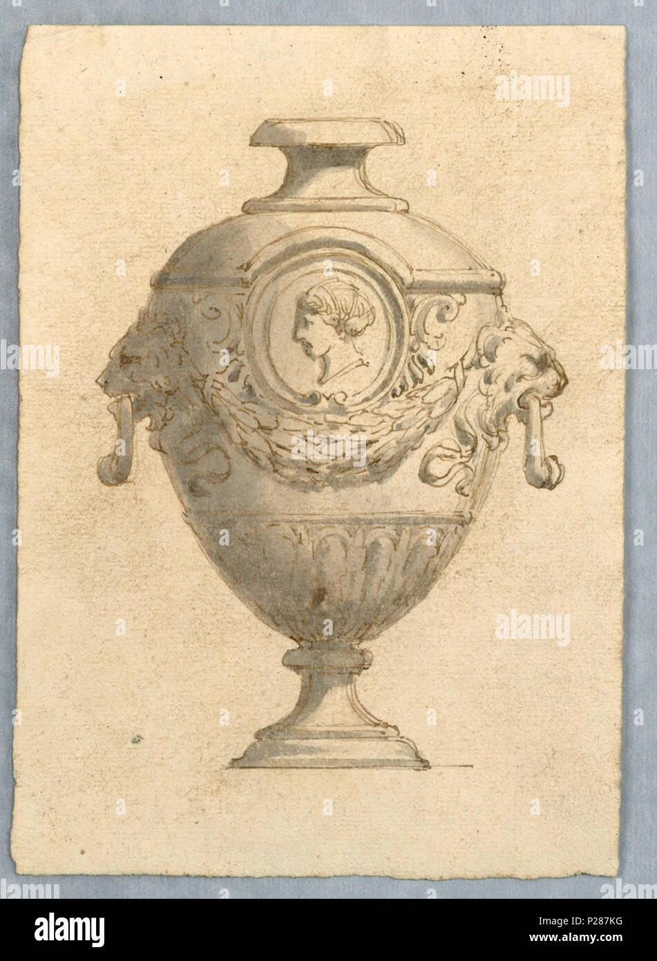101 Drawing, Design for a Vase, 1800–1900 (CH 18126137 Stock Photo - Alamy