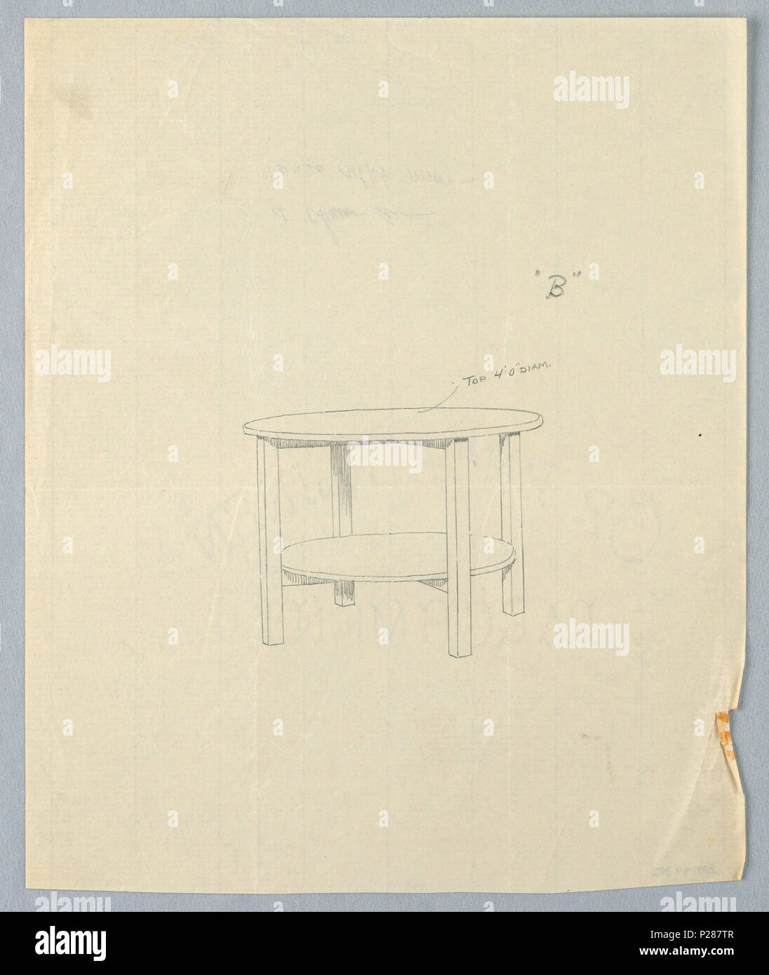 101 Drawing, Design for Large Oak Hall Table, 1900–05 (CH 18681611 ...